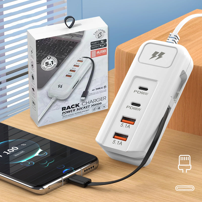 Multi-Function Quick Charging Socket - 2PD + 2USB – ahtopmall